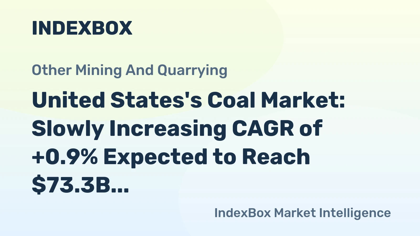United States's Coal Market: Slowly Increasing CAGR of +0.9% Expected to Reach $73.3B by 2035