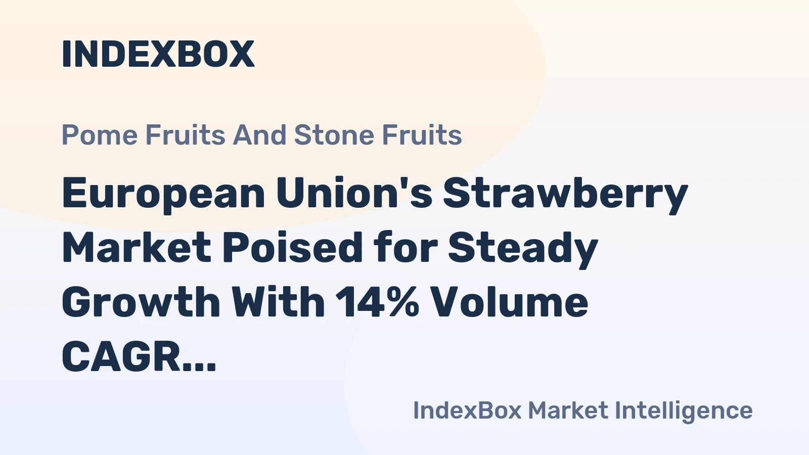European Union's Strawberry Market Poised for Steady Growth With 14% Volume CAGR Through 2035