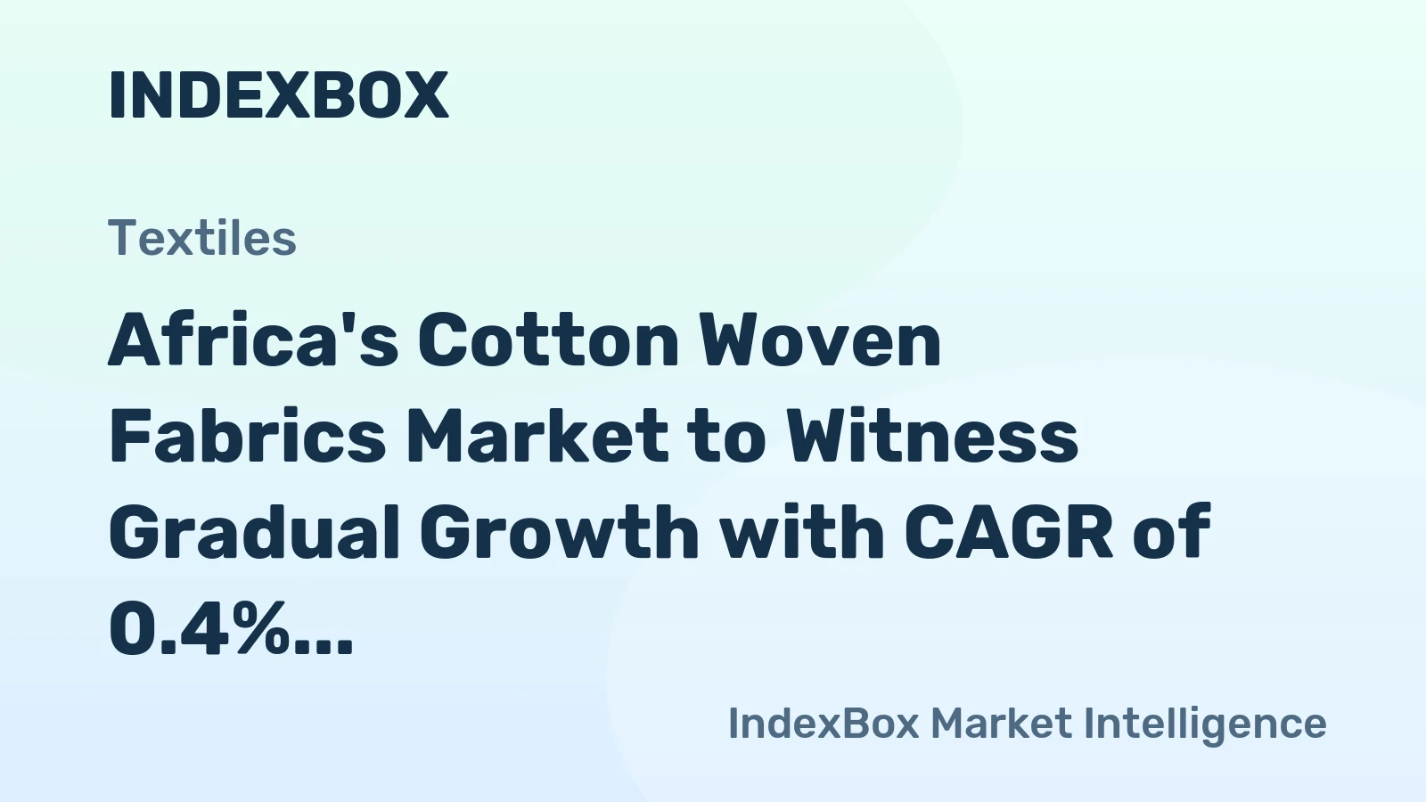 Africa's Cotton Woven Fabrics Market to Witness Gradual Growth with CAGR of 0.4%