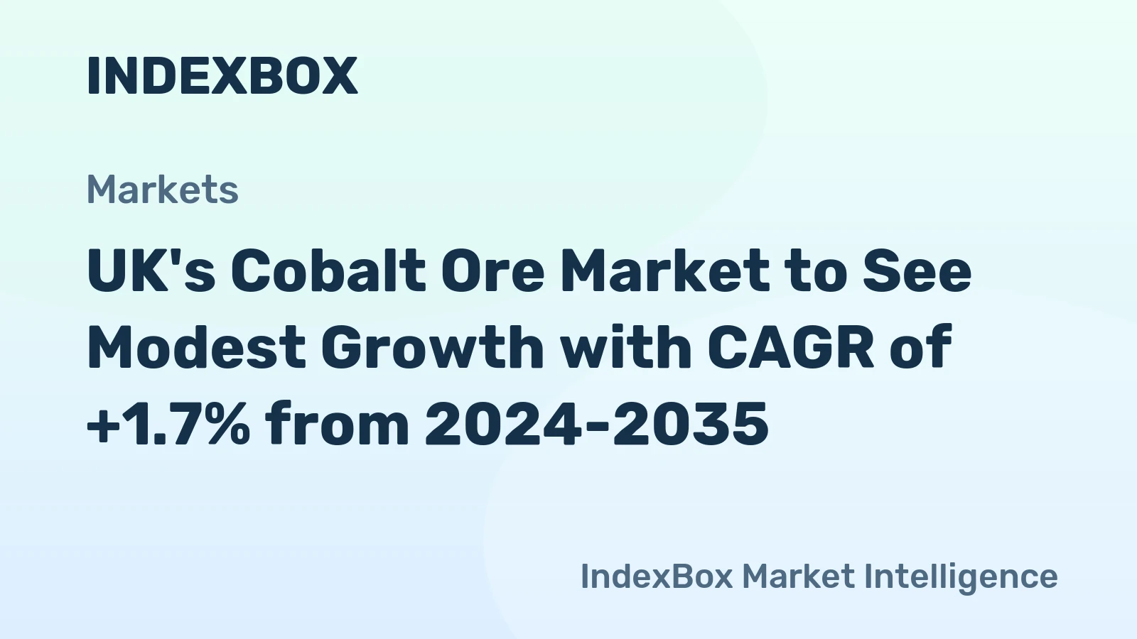 UK's Cobalt Ore Market to See Modest Growth with CAGR of +1.7% from 2024-2035
