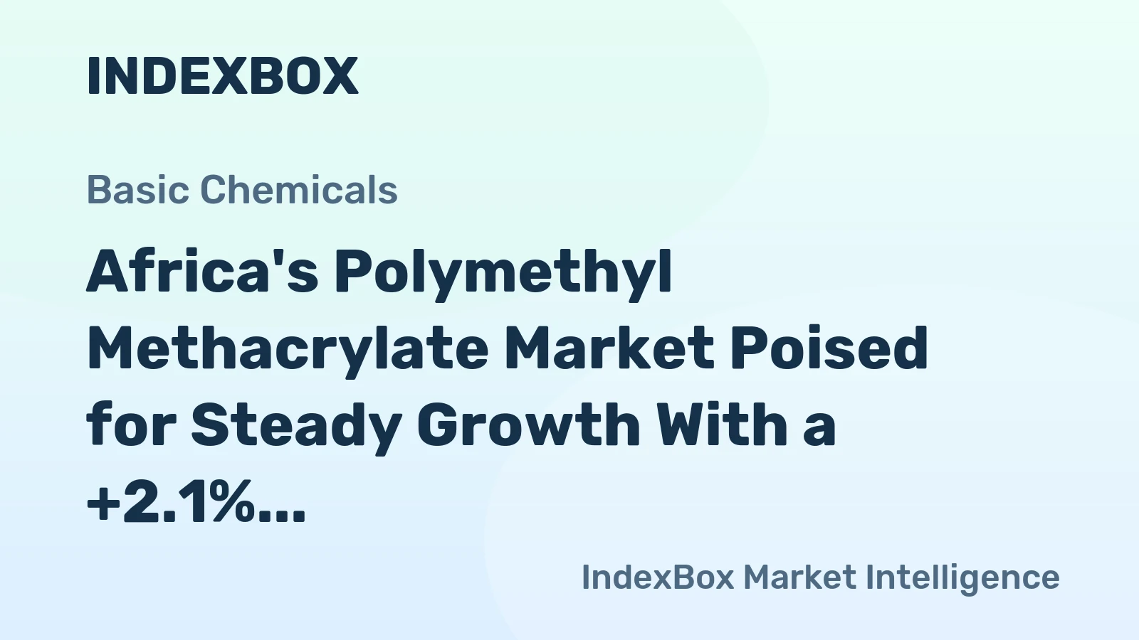 Africa's Polymethyl Methacrylate Market Poised for Steady Growth With a +2.1% CAGR in Value Through 2035