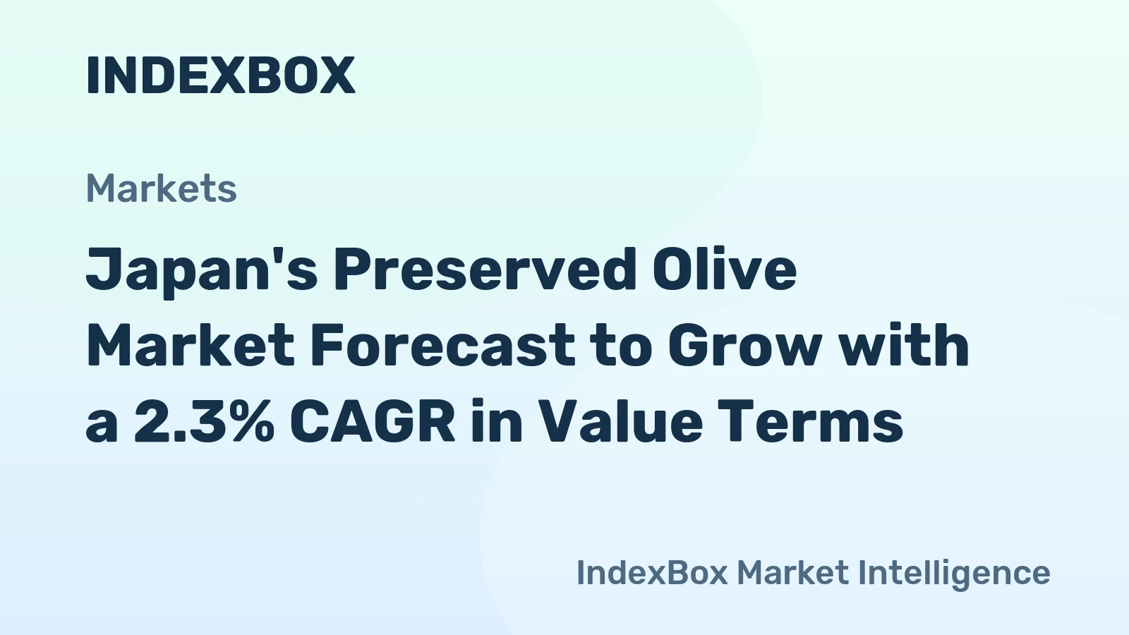 Japan's Preserved Olive Market Forecast to Grow with a 2.3% CAGR in Value Terms