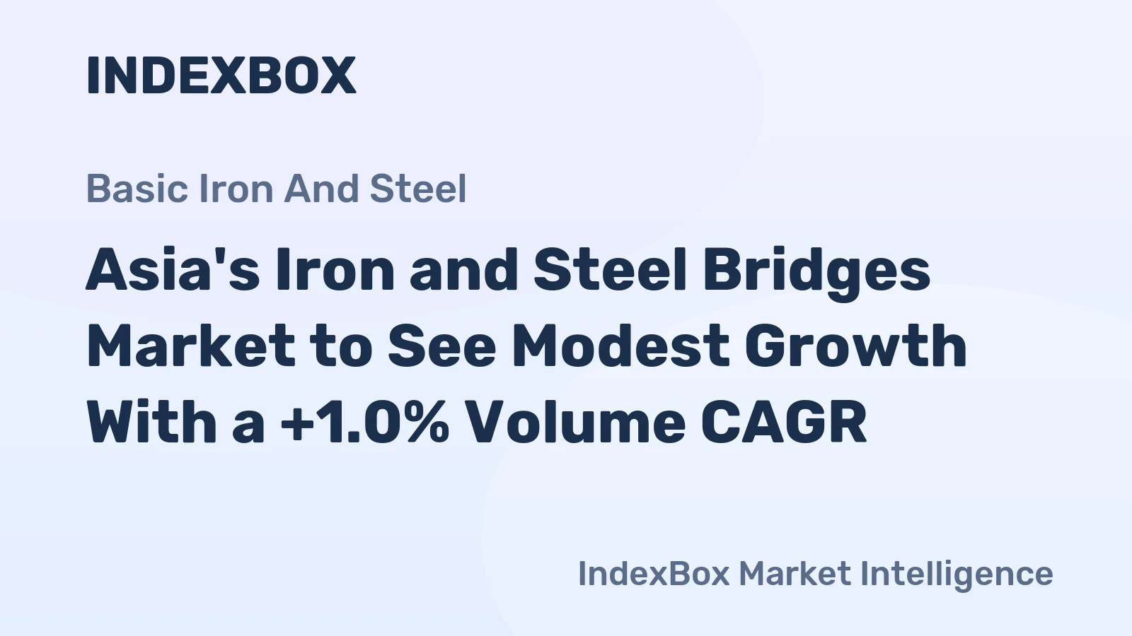 Asia's Iron and Steel Bridges Market to See Modest Growth With a +1.0% Volume CAGR