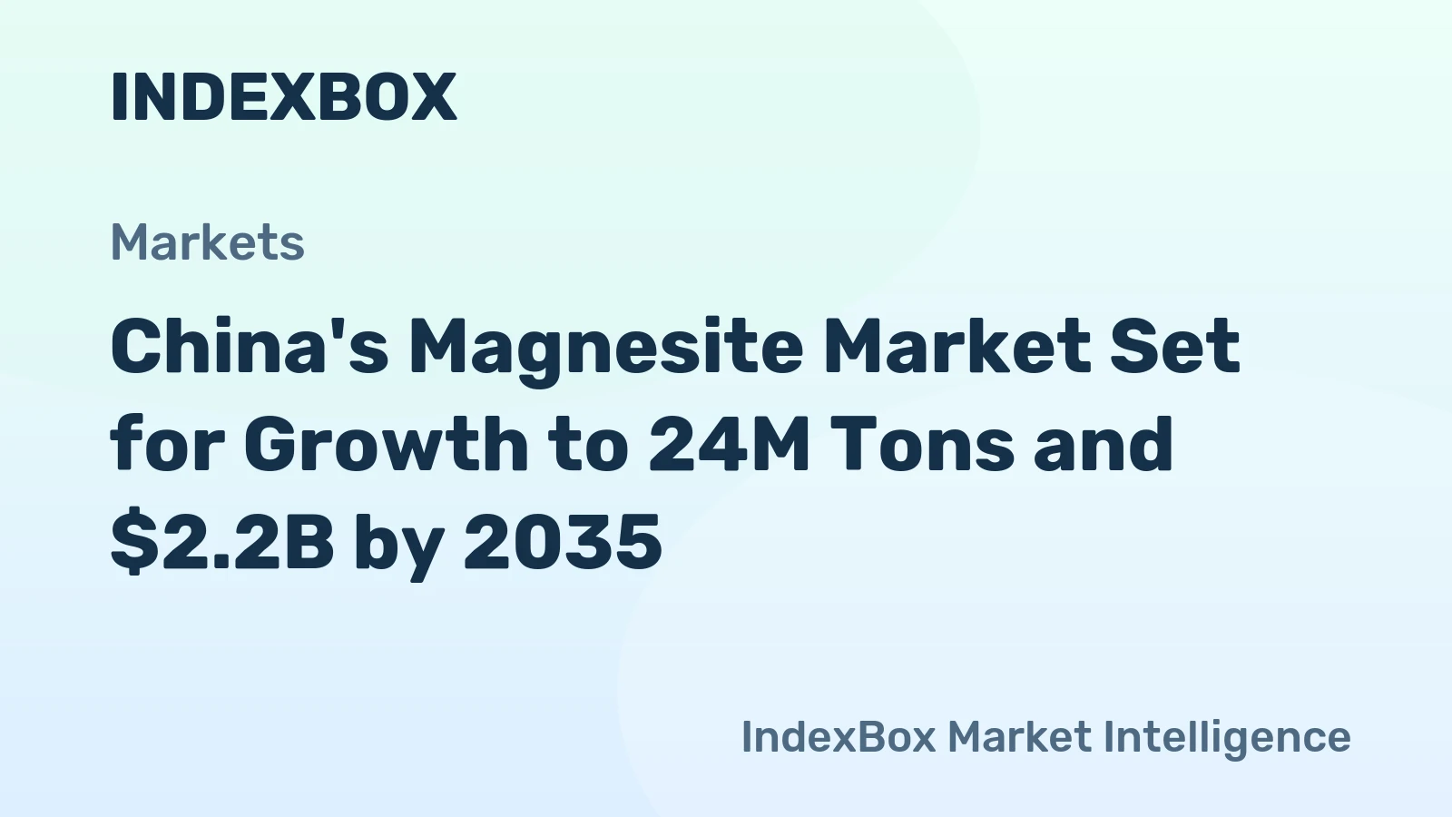 China's Magnesite Market Set for Growth to 24M Tons and $2.2B by 2035