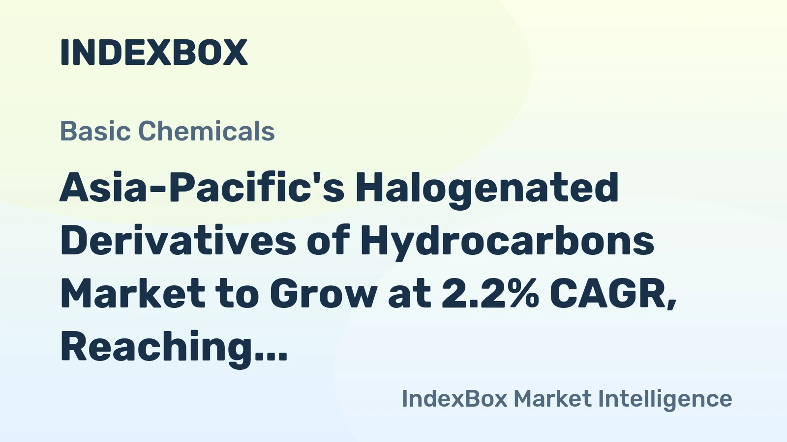 Asia-Pacific's Halogenated Derivatives of Hydrocarbons Market to Grow at 2.2% CAGR, Reaching 23M Tons by 2035