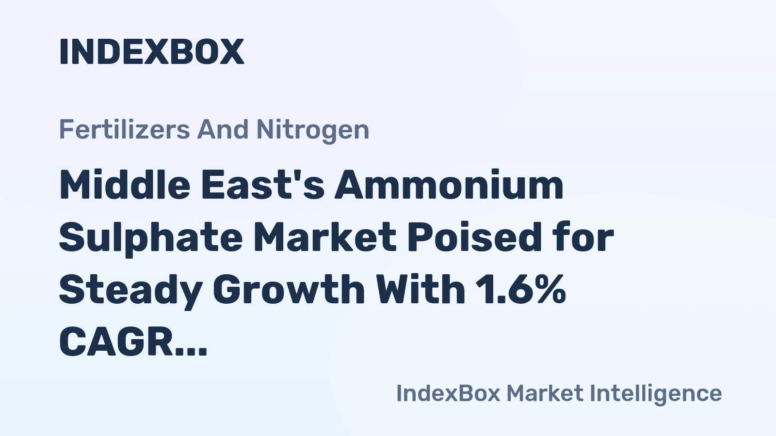 Middle East's Ammonium Sulphate Market Poised for Steady Growth With 1.6% CAGR Through 2035