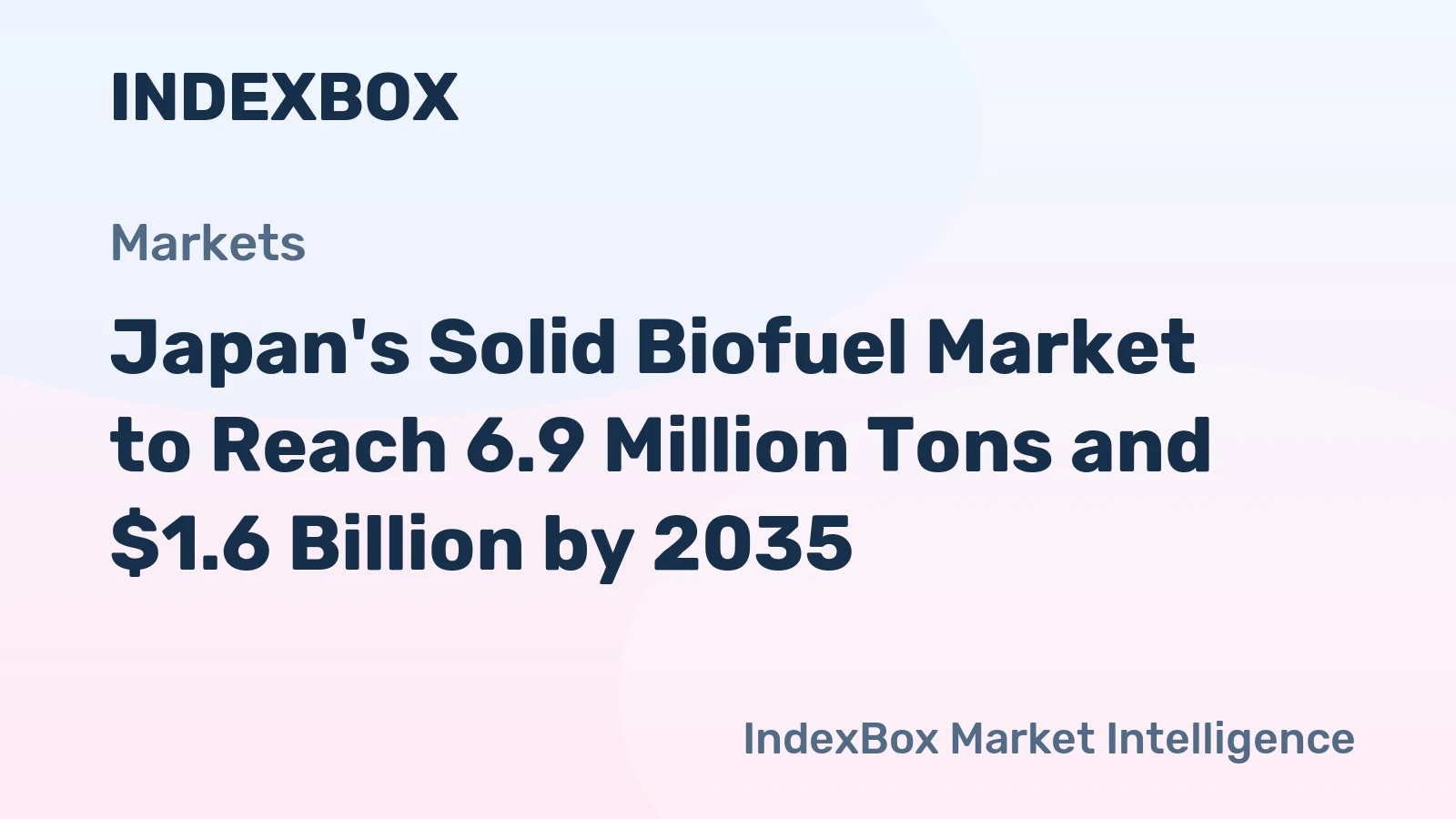 Japan's Solid Biofuel Market to Reach 6.9 Million Tons and $1.6 Billion by 2035