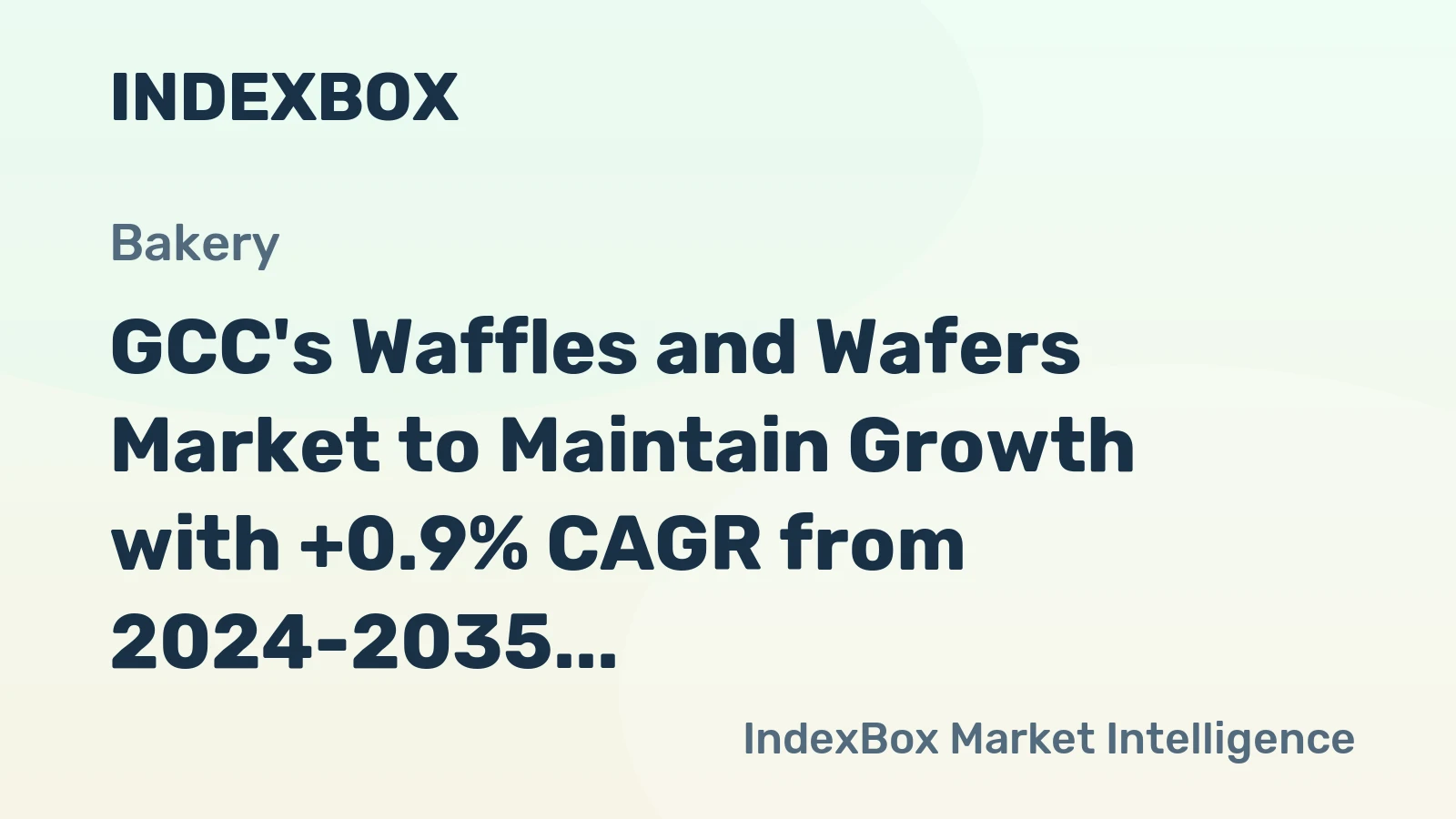 GCC's Waffles and Wafers Market to Maintain Growth with +0.9% CAGR from 2024-2035