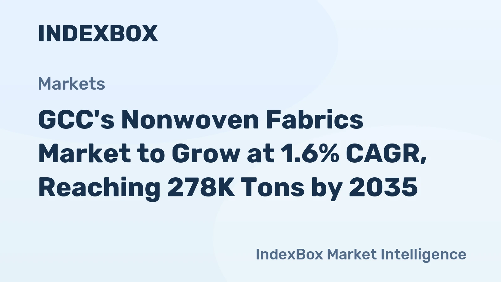 GCC's Nonwoven Fabrics Market to Grow at 1.6% CAGR, Reaching 278K Tons by 2035