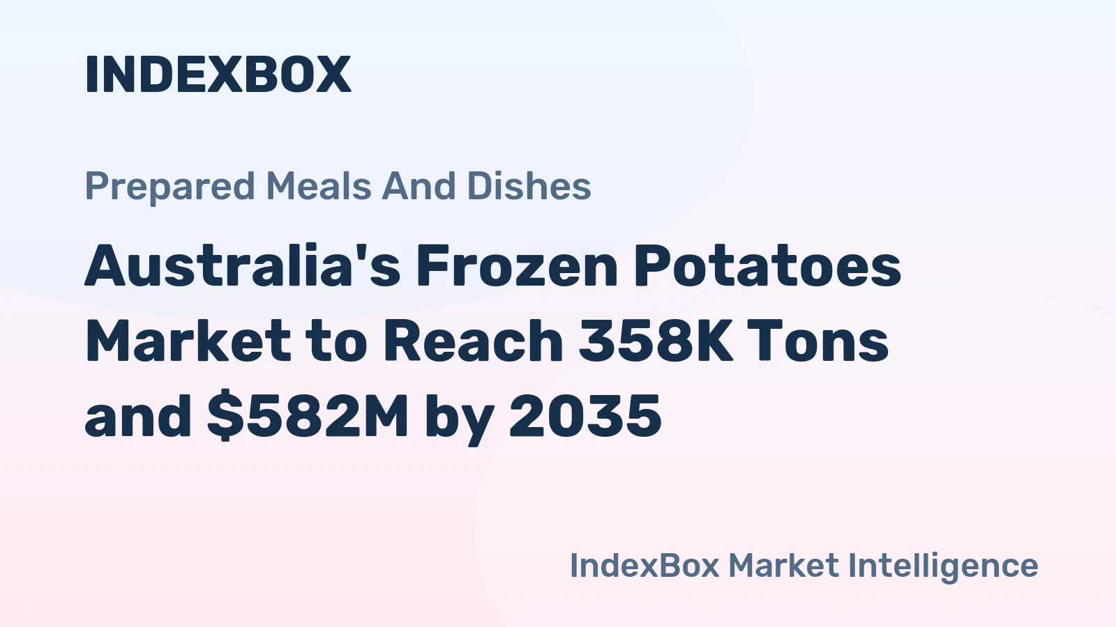 Australia's Frozen Potatoes Market to Reach 358K Tons and $582M by 2035
