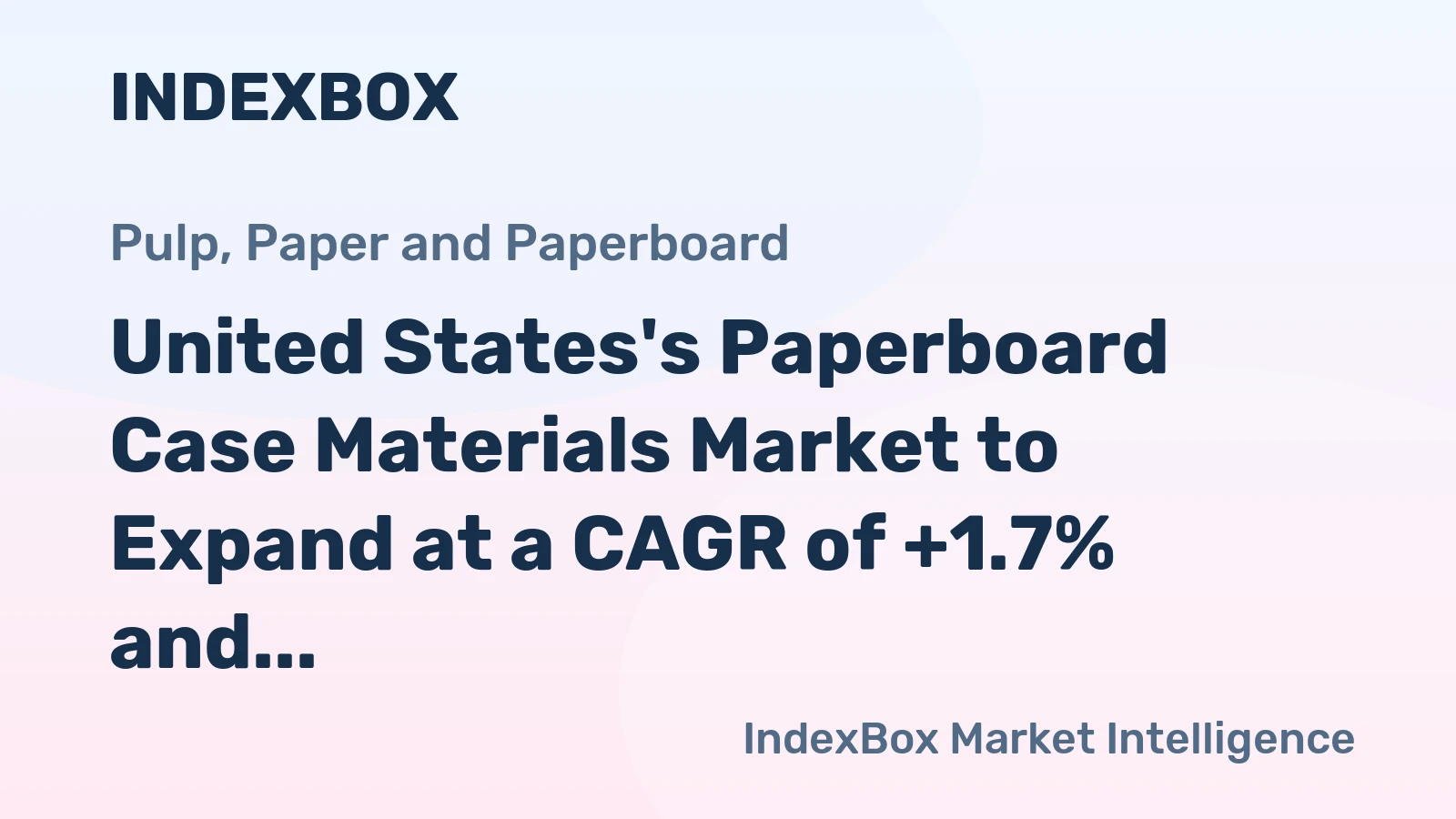 United States's Paperboard Case Materials Market to Expand at a CAGR of +1.7% and Reach $26.3B by 2035
