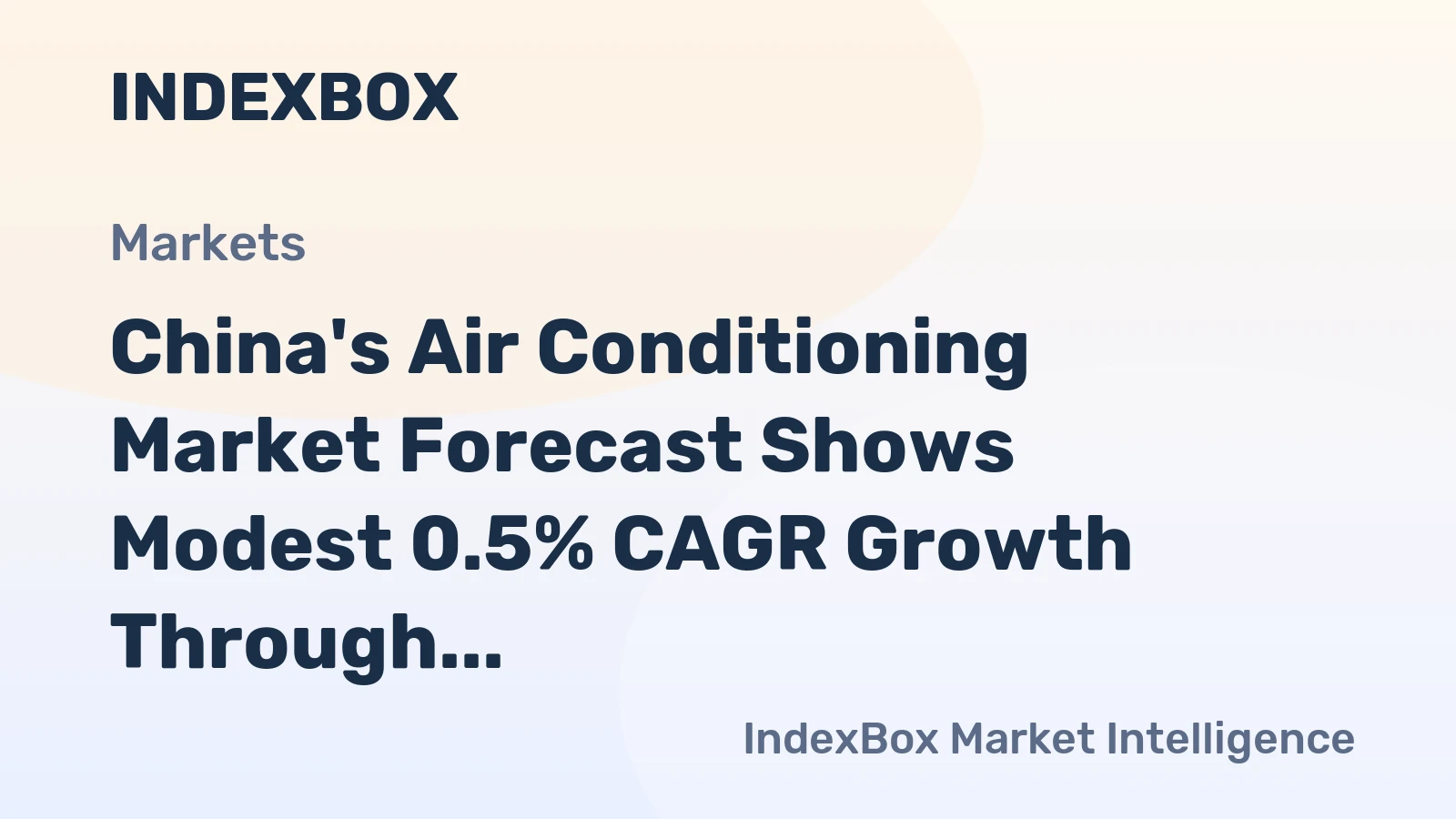 China's Air Conditioning Market Forecast Shows Modest 0.5% CAGR Growth Through 2035