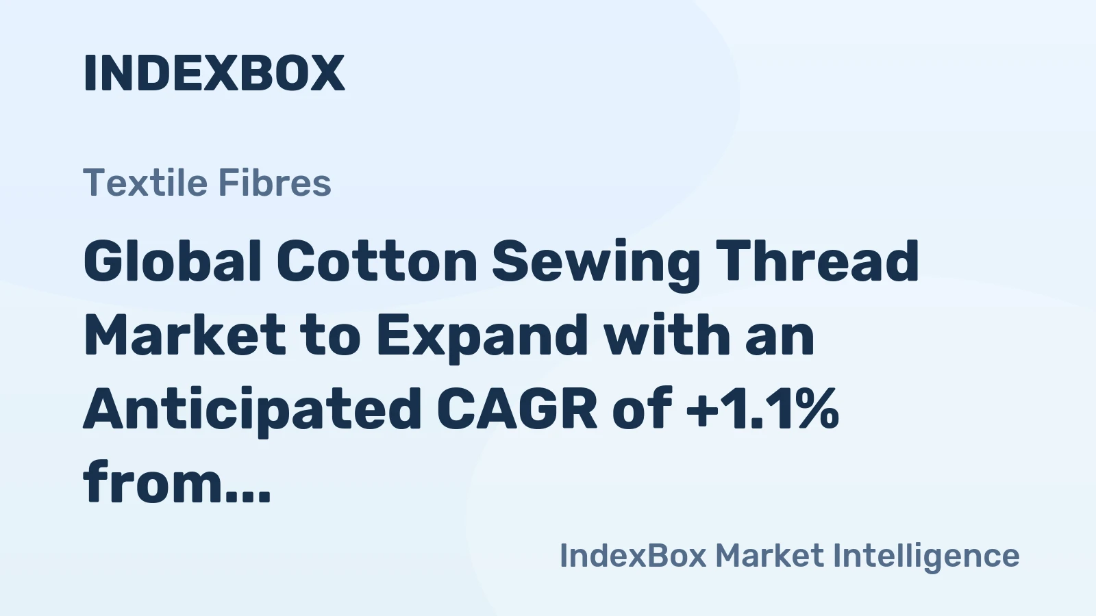 Global Cotton Sewing Thread Market to Expand with an Anticipated CAGR of +1.1% from 2024 to 2035