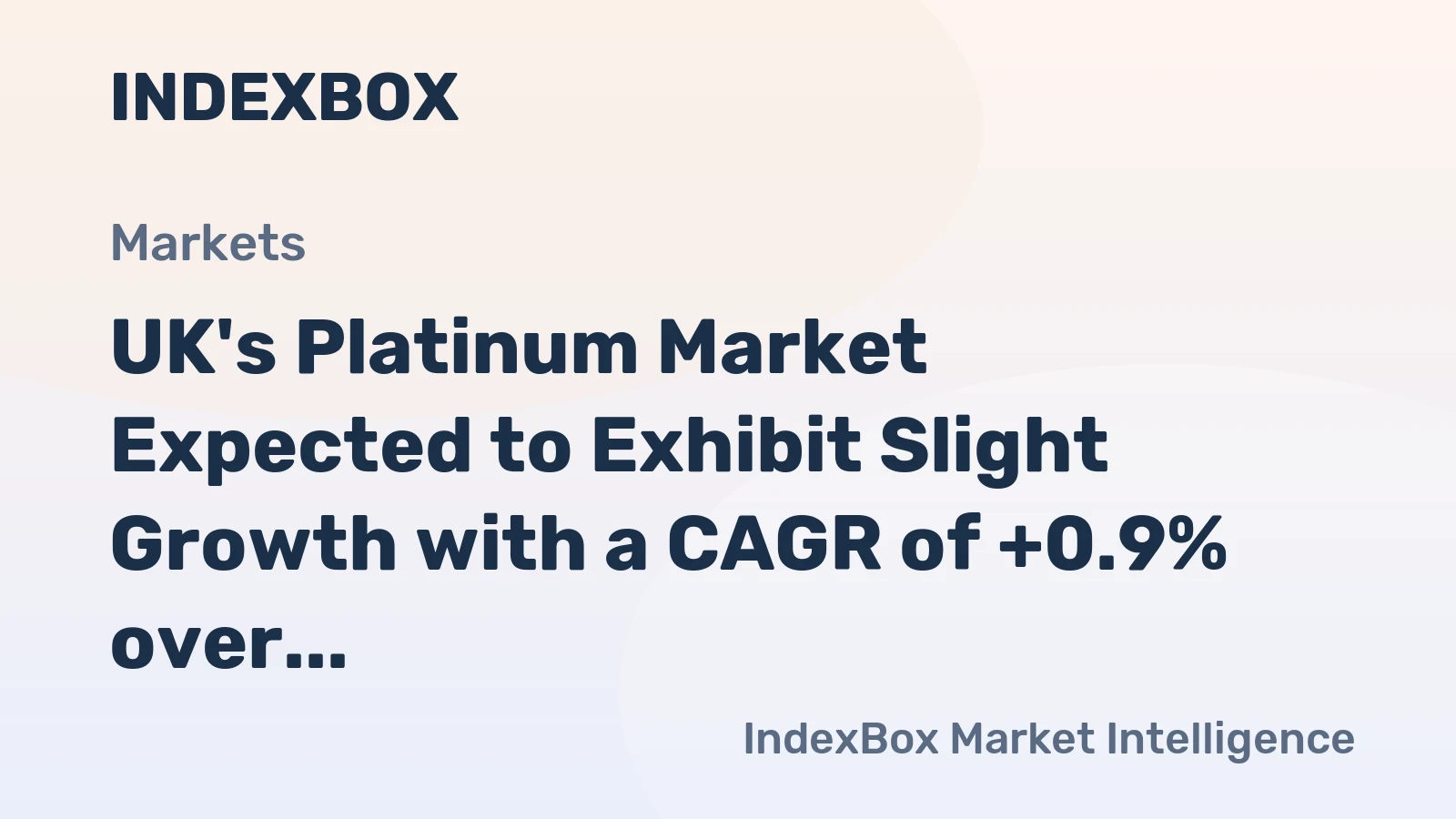 UK's Platinum Market Expected to Exhibit Slight Growth with a CAGR of +0.9% over 2024-2035
