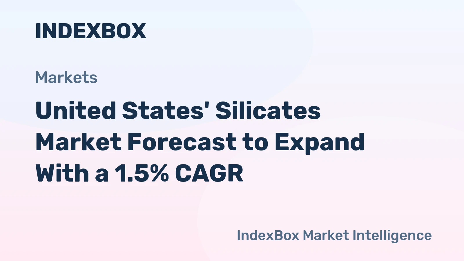 United States' Silicates Market Forecast to Expand With a 1.5% CAGR