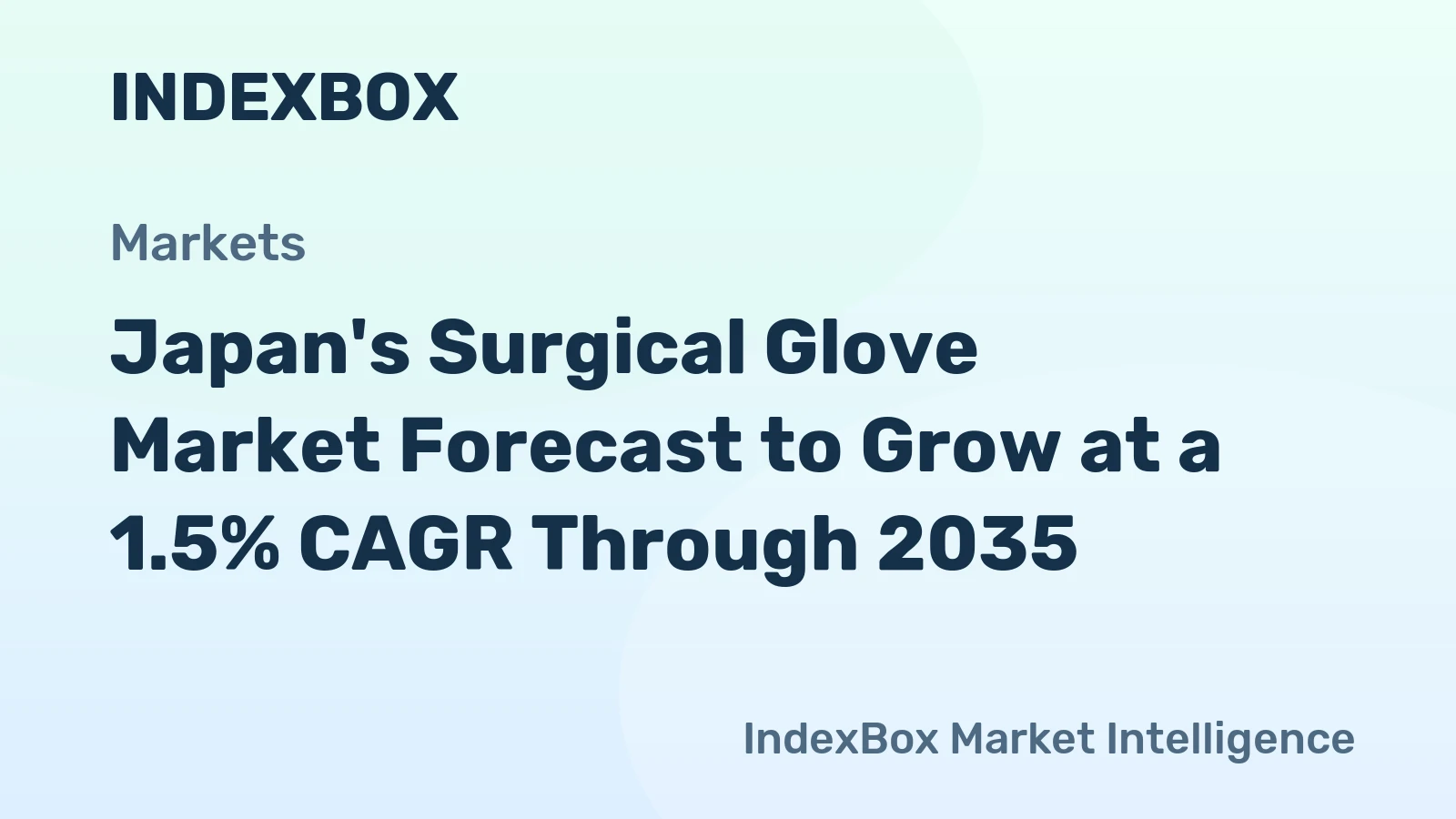 Japan's Surgical Glove Market Forecast to Grow at a 1.5% CAGR Through 2035