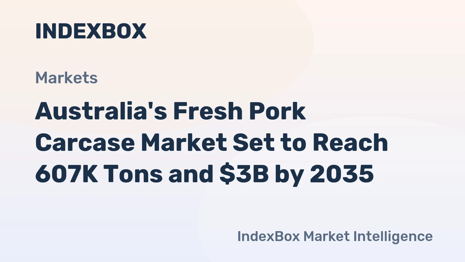 Australia's Fresh Pork Carcase Market Set to Reach 607K Tons and $3B by 2035