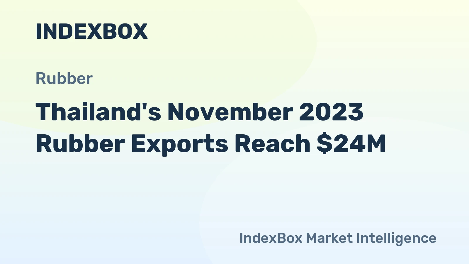 Thailand's November 2023 Rubber Exports Reach $24M