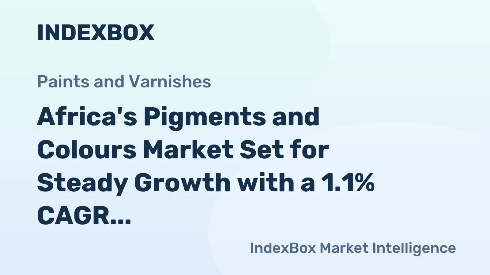 Africa's Pigments and Colours Market Set for Steady Growth with a 1.1% CAGR in Value