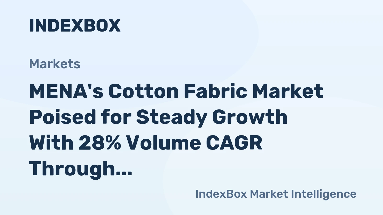 MENA's Cotton Fabric Market Poised for Steady Growth With 28% Volume CAGR Through 2035