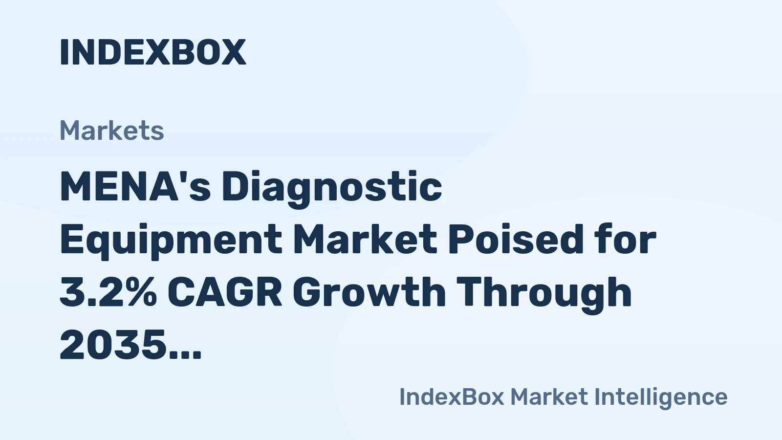 MENA's Diagnostic Equipment Market Poised for 3.2% CAGR Growth Through 2035