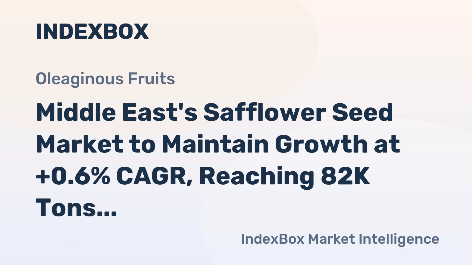Middle East's Safflower Seed Market to Maintain Growth at +0.6% CAGR, Reaching 82K Tons by 2035