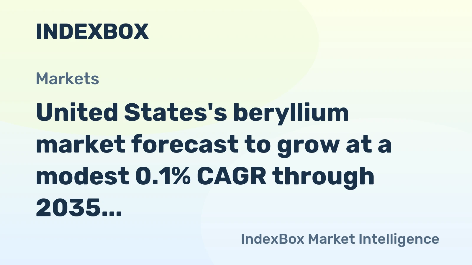 United States's beryllium market forecast to grow at a modest 0.1% CAGR through 2035, reaching $140M, driven by rising domestic demand.