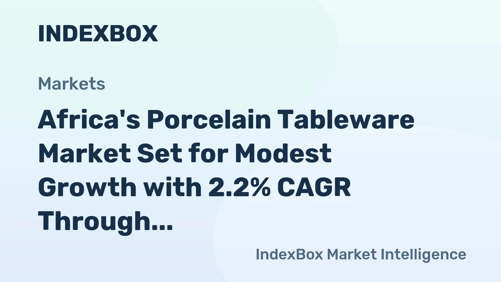 Africa's Porcelain Tableware Market Set for Modest Growth with 2.2% CAGR Through 2035