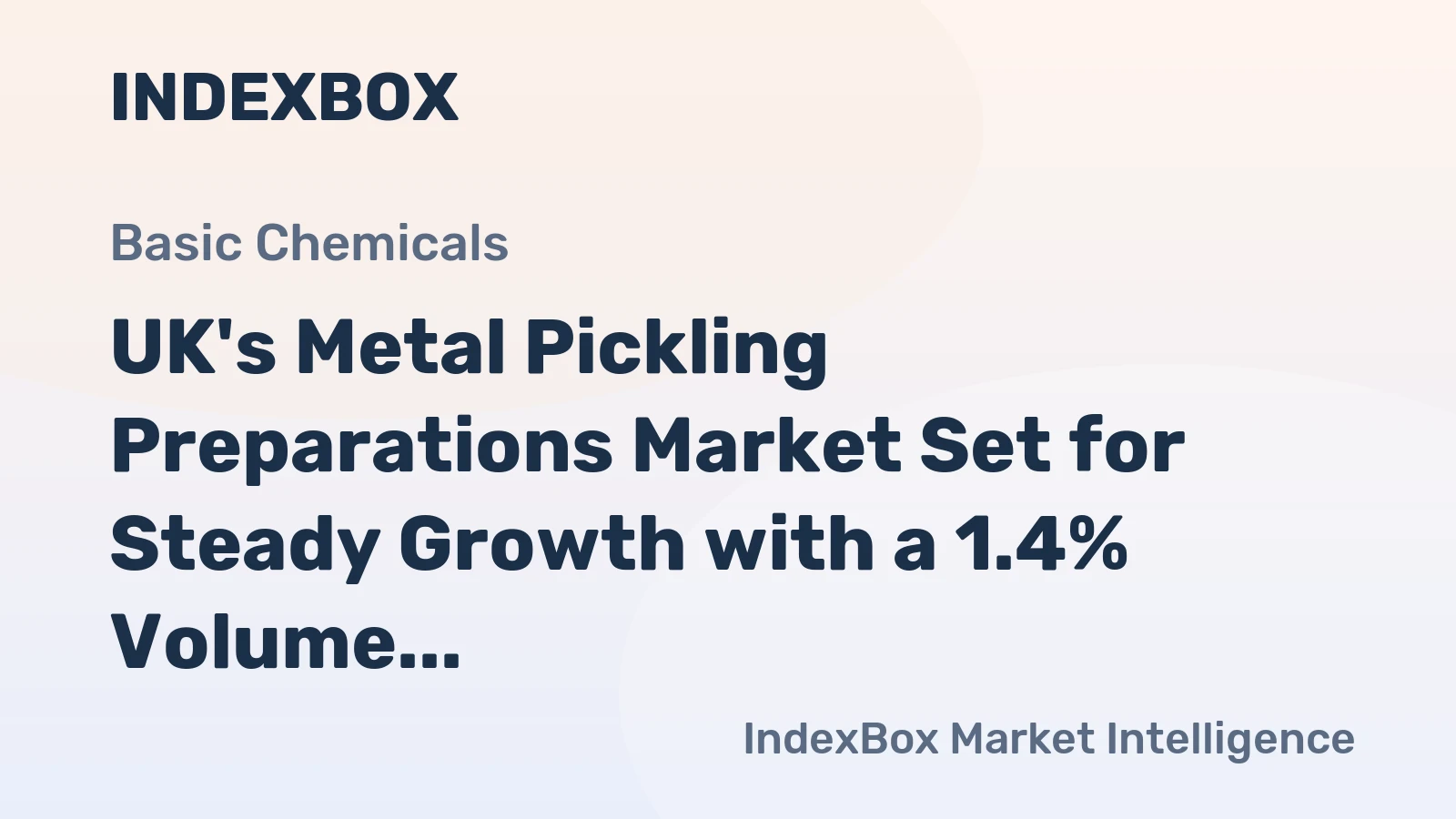 UK's Metal Pickling Preparations Market Set for Steady Growth with a 1.4% Volume CAGR Through 2035