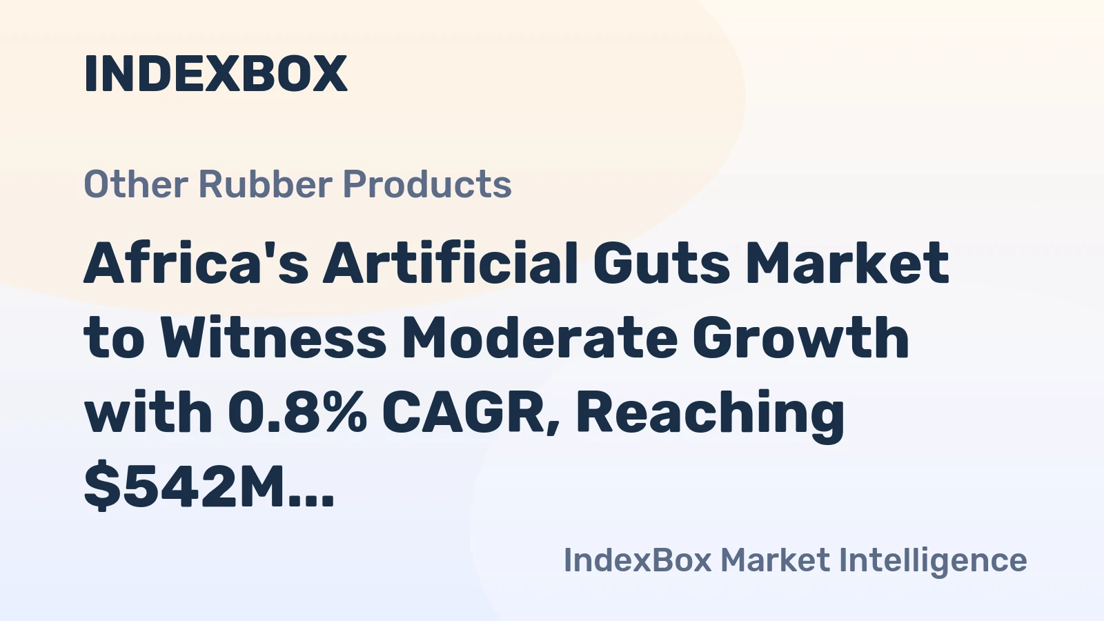Africa's Artificial Guts Market to Witness Moderate Growth with 0.8% CAGR, Reaching $542M by 2035