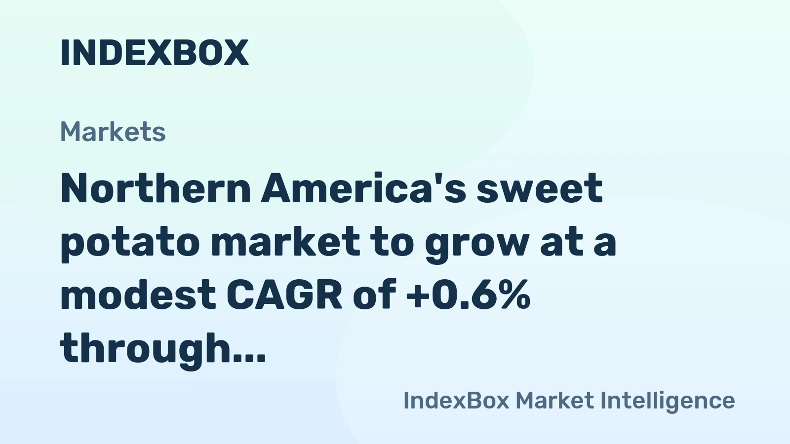 Northern America's sweet potato market to grow at a modest CAGR of +0.6% through 2035, driven by steady demand.