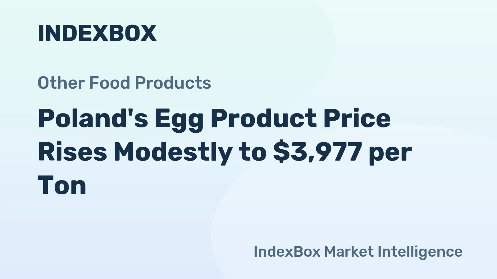 Poland's Egg Product Price Rises Modestly to $3,977 per Ton