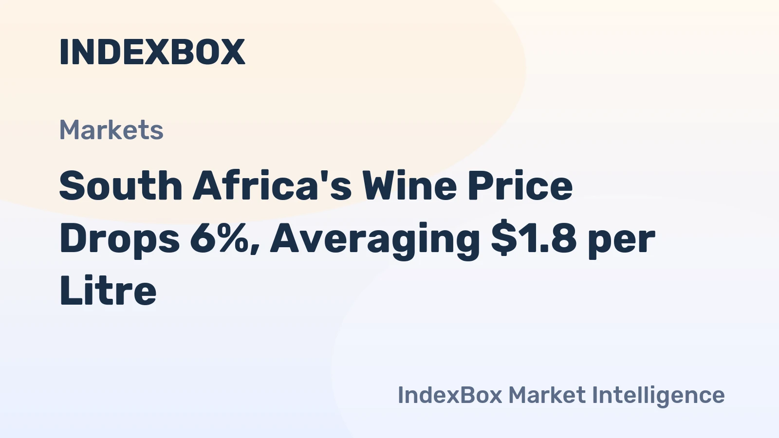 South Africa's Wine Price Drops 6%, Averaging $1.8 per Litre