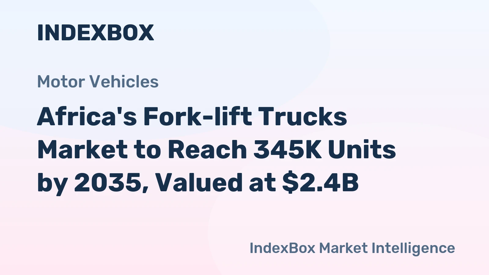 Africa's Fork-lift Trucks Market to Reach 345K Units by 2035, Valued at $2.4B