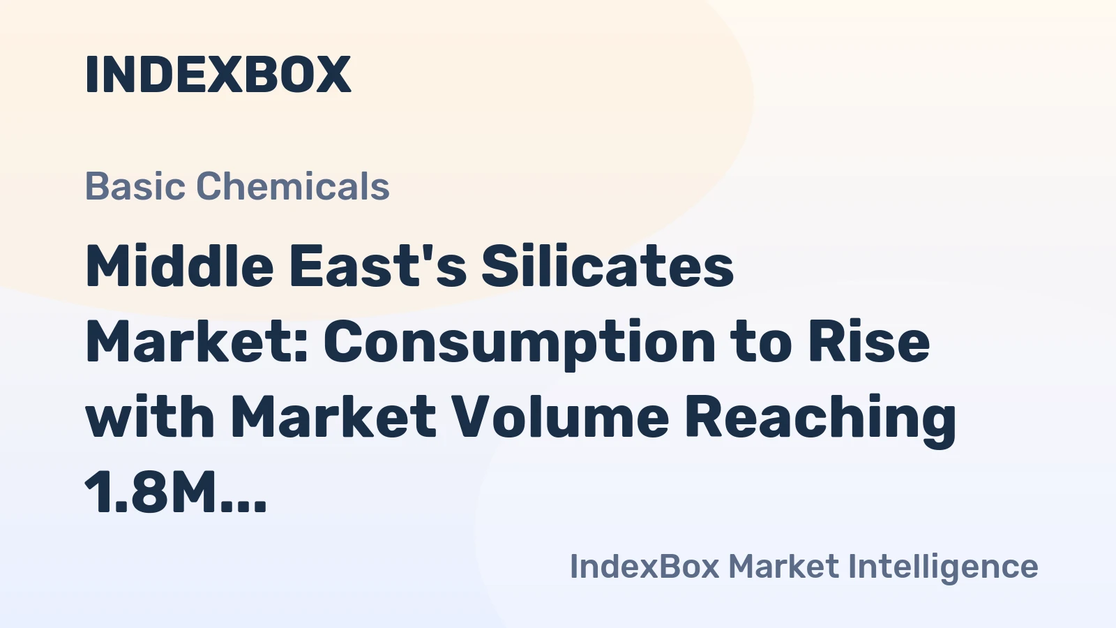 Middle East's Silicates Market: Consumption to Rise with Market Volume Reaching 1.8M tons by 2035, Valued at $895M