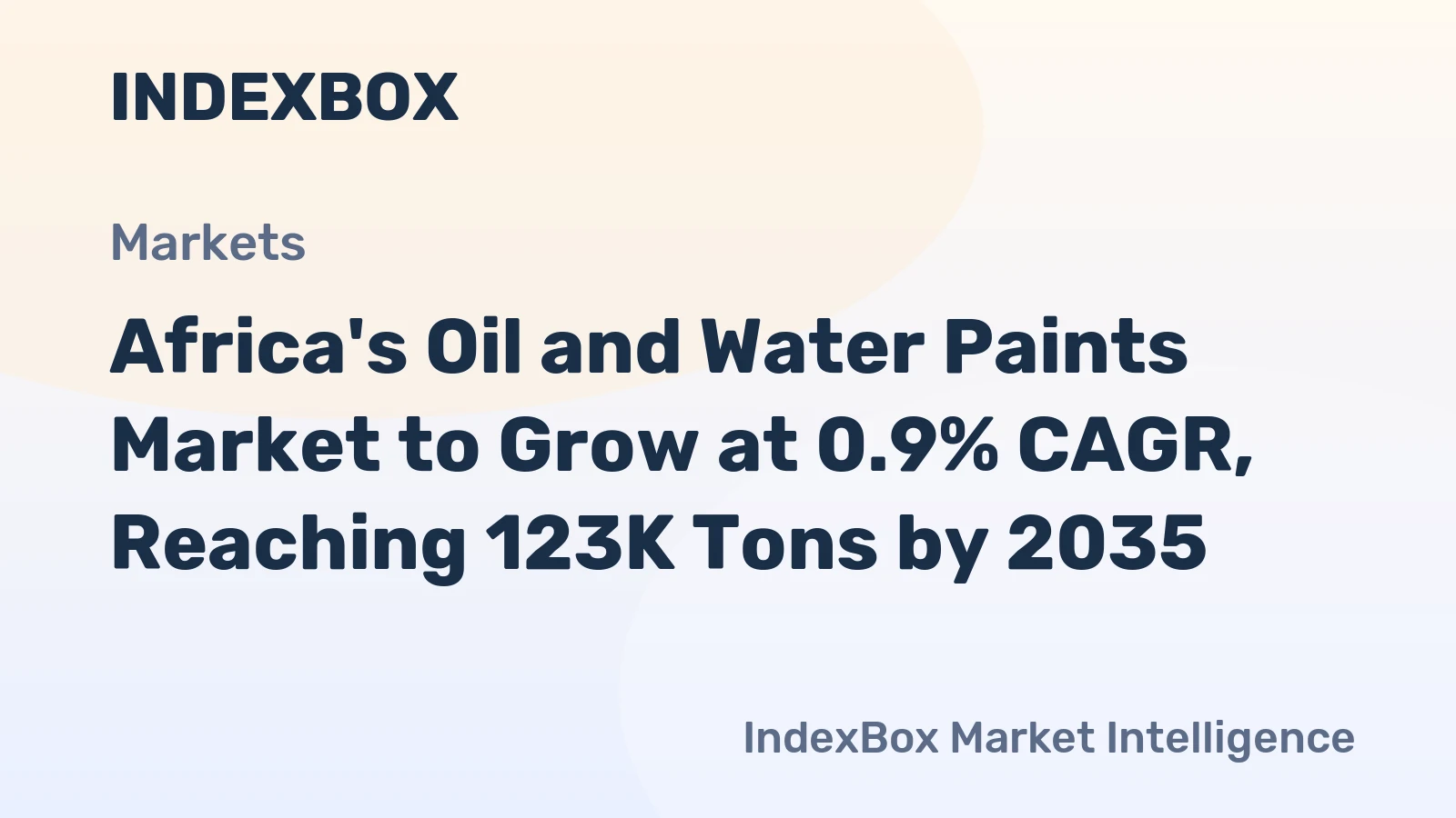 Africa's Oil and Water Paints Market to Grow at 0.9% CAGR, Reaching 123K Tons by 2035