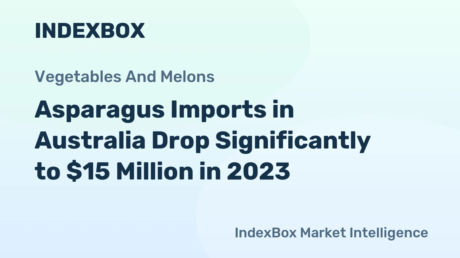 Asparagus Imports in Australia Drop Significantly to $15 Million in 2023