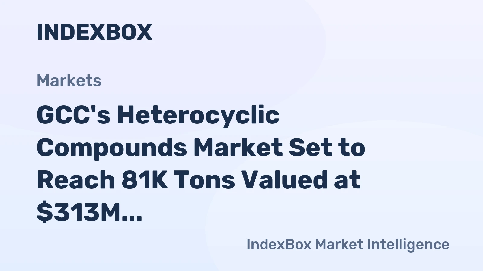 GCC's Heterocyclic Compounds Market Set to Reach 81K Tons Valued at $313M by 2035
