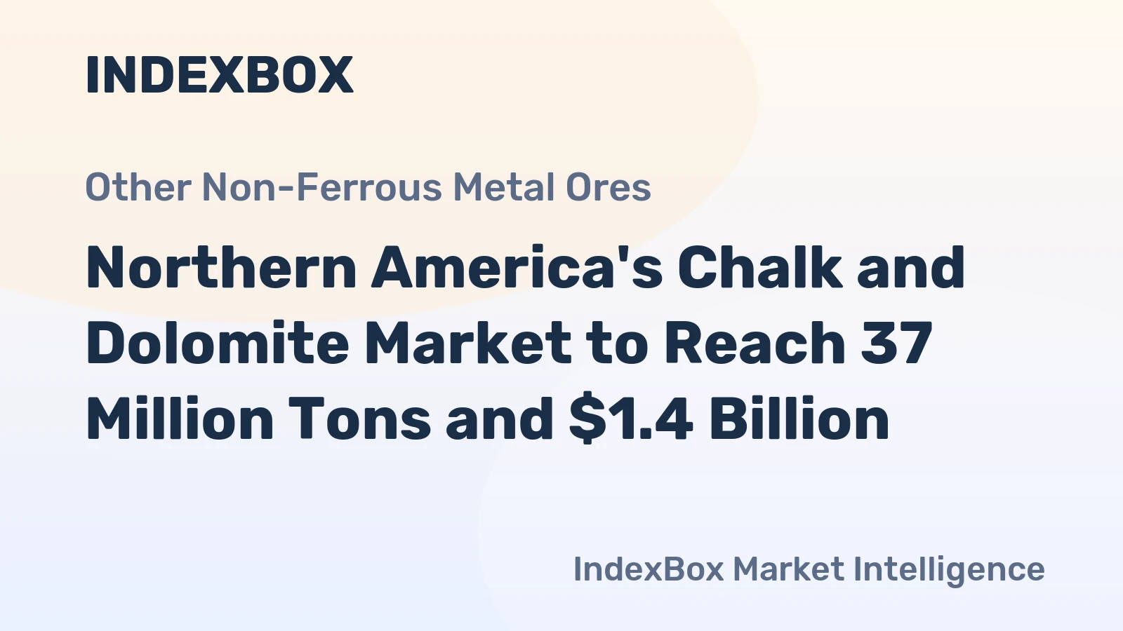 Northern America's Chalk and Dolomite Market to Reach 37 Million Tons and $1.4 Billion