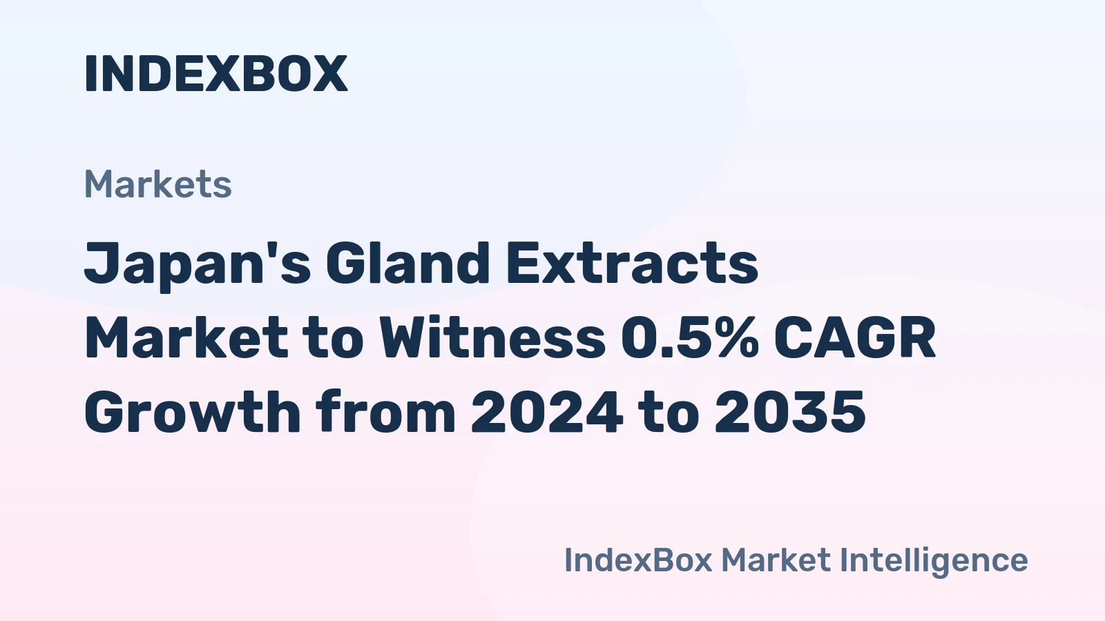 Japan's Gland Extracts Market to Witness 0.5% CAGR Growth from 2024 to 2035