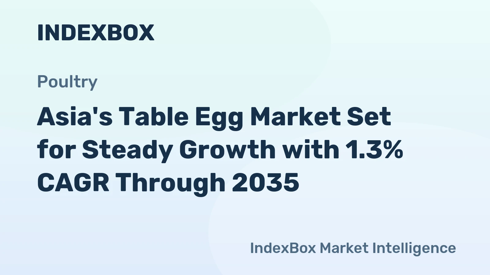 Asia's Table Egg Market Set for Steady Growth with 1.3% CAGR Through 2035