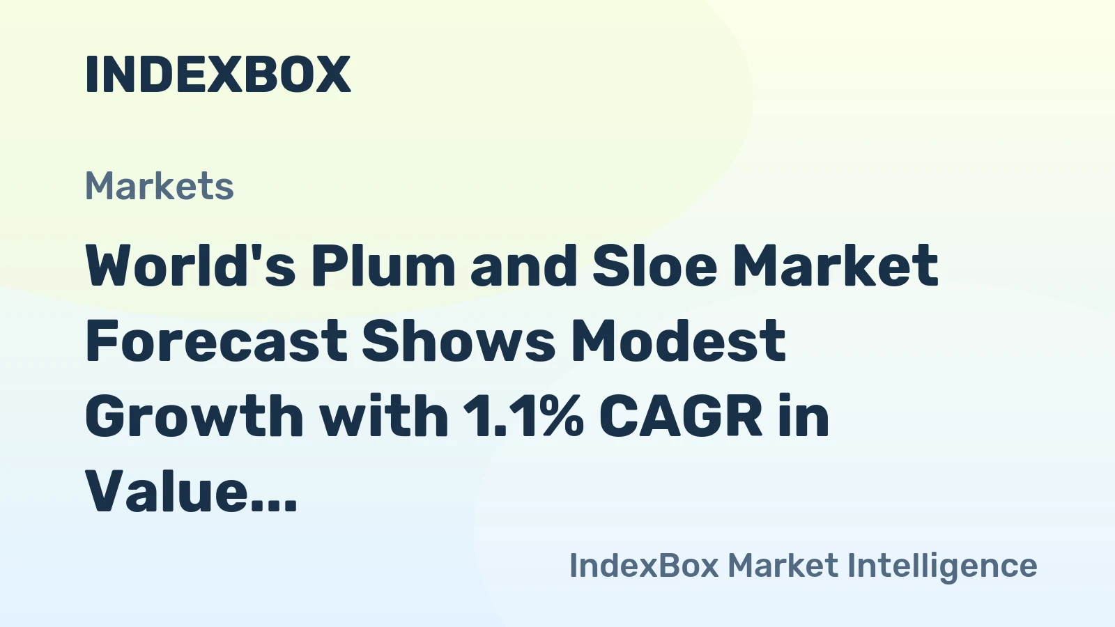 World's Plum and Sloe Market Forecast Shows Modest Growth with 1.1% CAGR in Value Through 2035