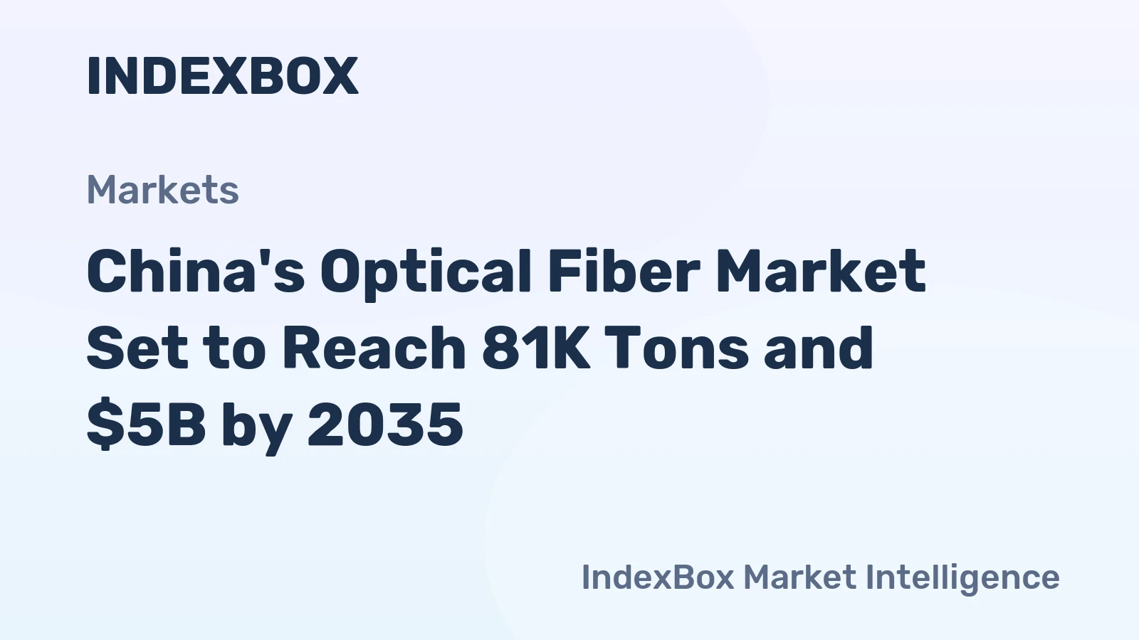 China's Optical Fiber Market Set to Reach 81K Tons and $5B by 2035
