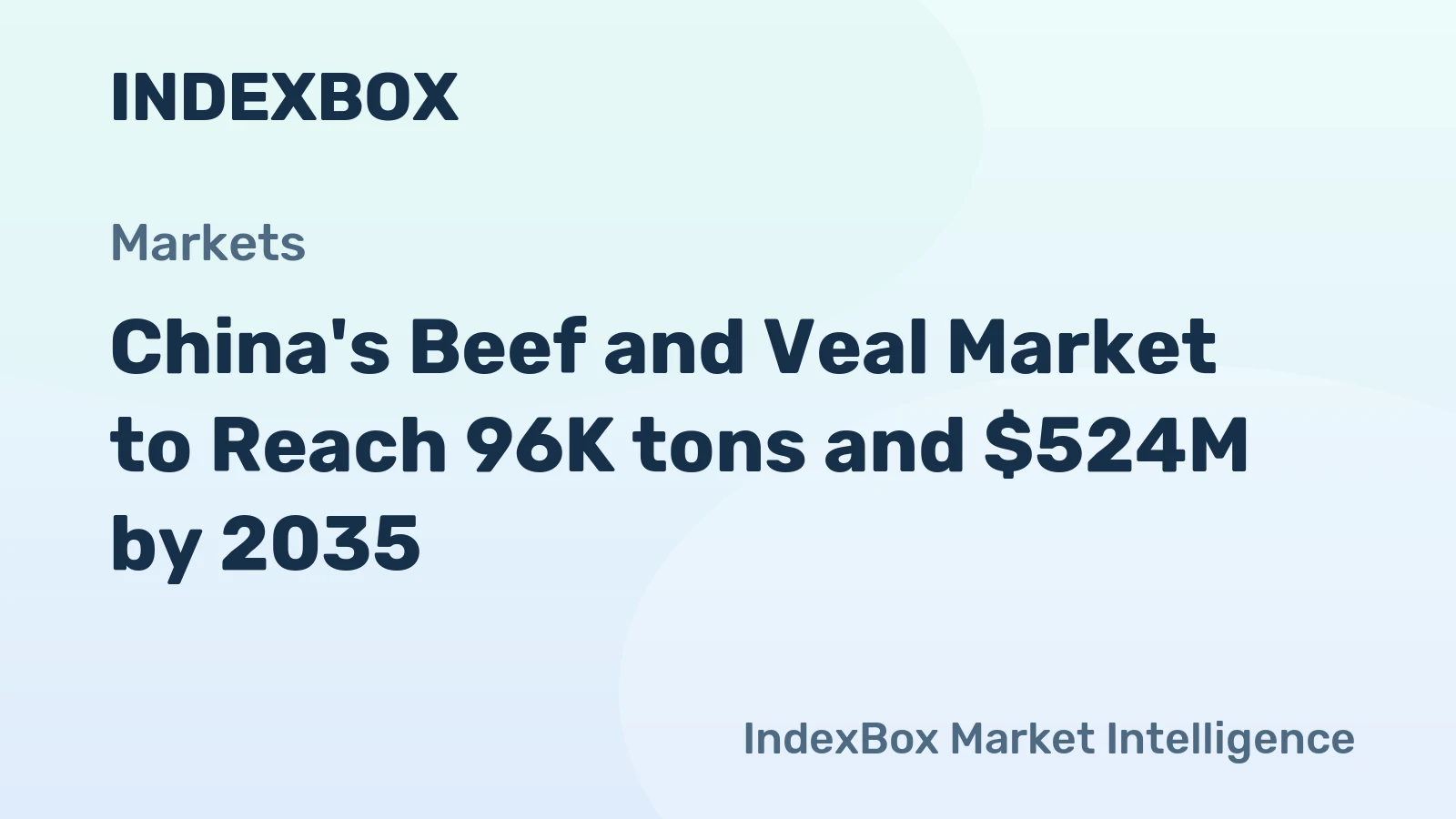 China's Beef and Veal Market to Reach 96K tons and $524M by 2035