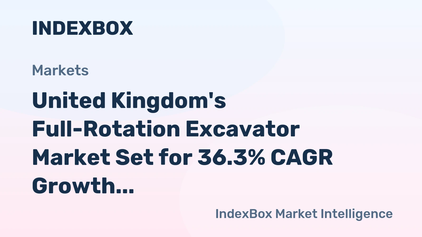 United Kingdom's Full-Rotation Excavator Market Set for 36.3% CAGR Growth Through 2035