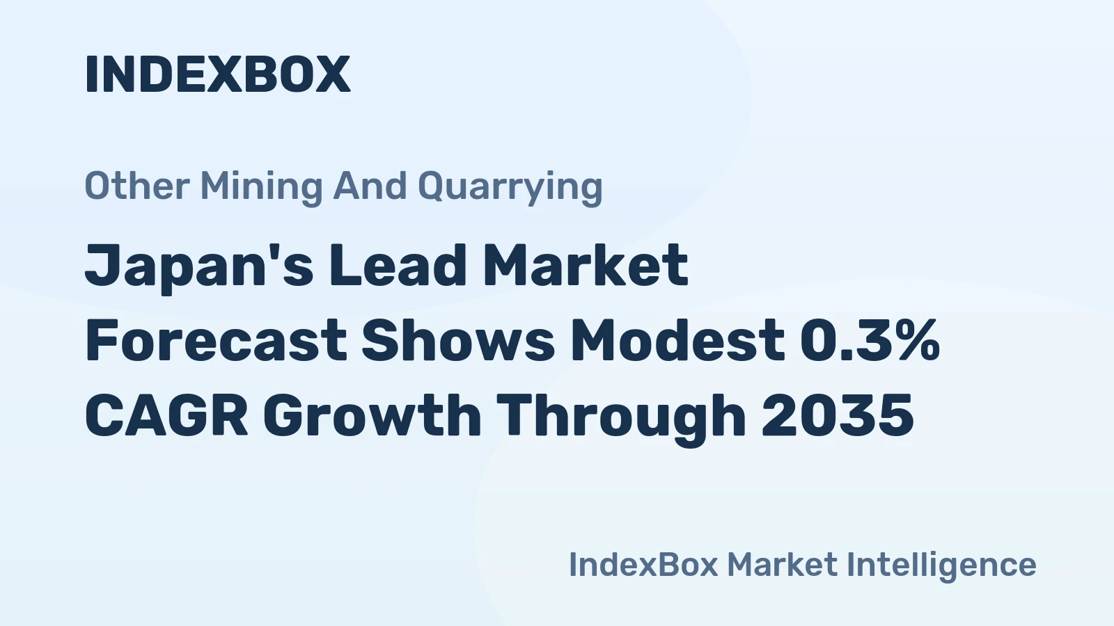 Japan's Lead Market Forecast Shows Modest 0.3% CAGR Growth Through 2035