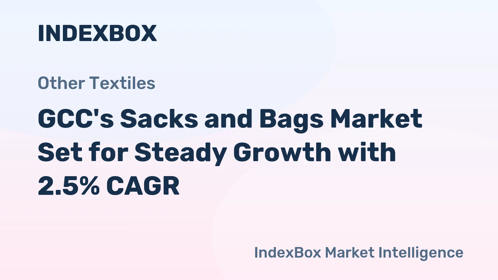 GCC's Sacks and Bags Market Set for Steady Growth with 2.5% CAGR