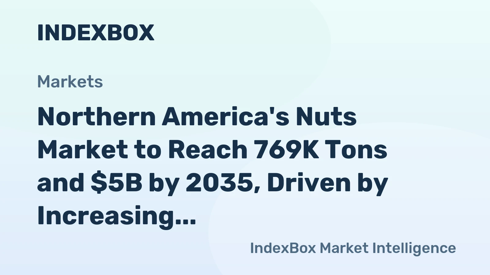 Northern America's Nuts Market to Reach 769K Tons and $5B by 2035, Driven by Increasing Demand