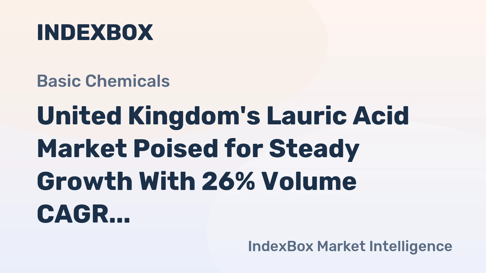 United Kingdom's Lauric Acid Market Poised for Steady Growth With 26% Volume CAGR Through 2035