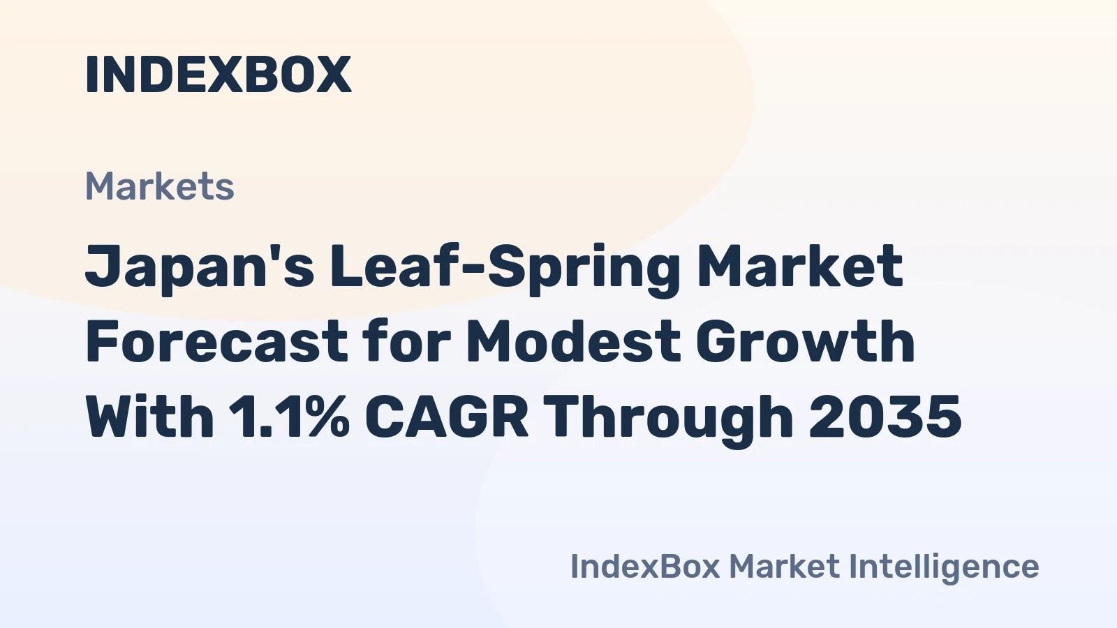 Japan's Leaf-Spring Market Forecast for Modest Growth With 1.1% CAGR Through 2035
